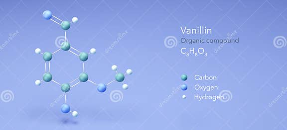 Vanillin, Organic Compound, Molecular Structures, 3d Model, Structural ...