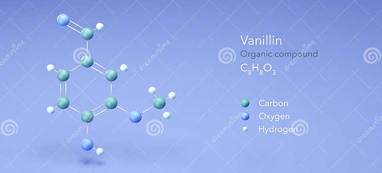 Vanillin, Organic Compound, Molecular Structures, 3d Model, Structural ...