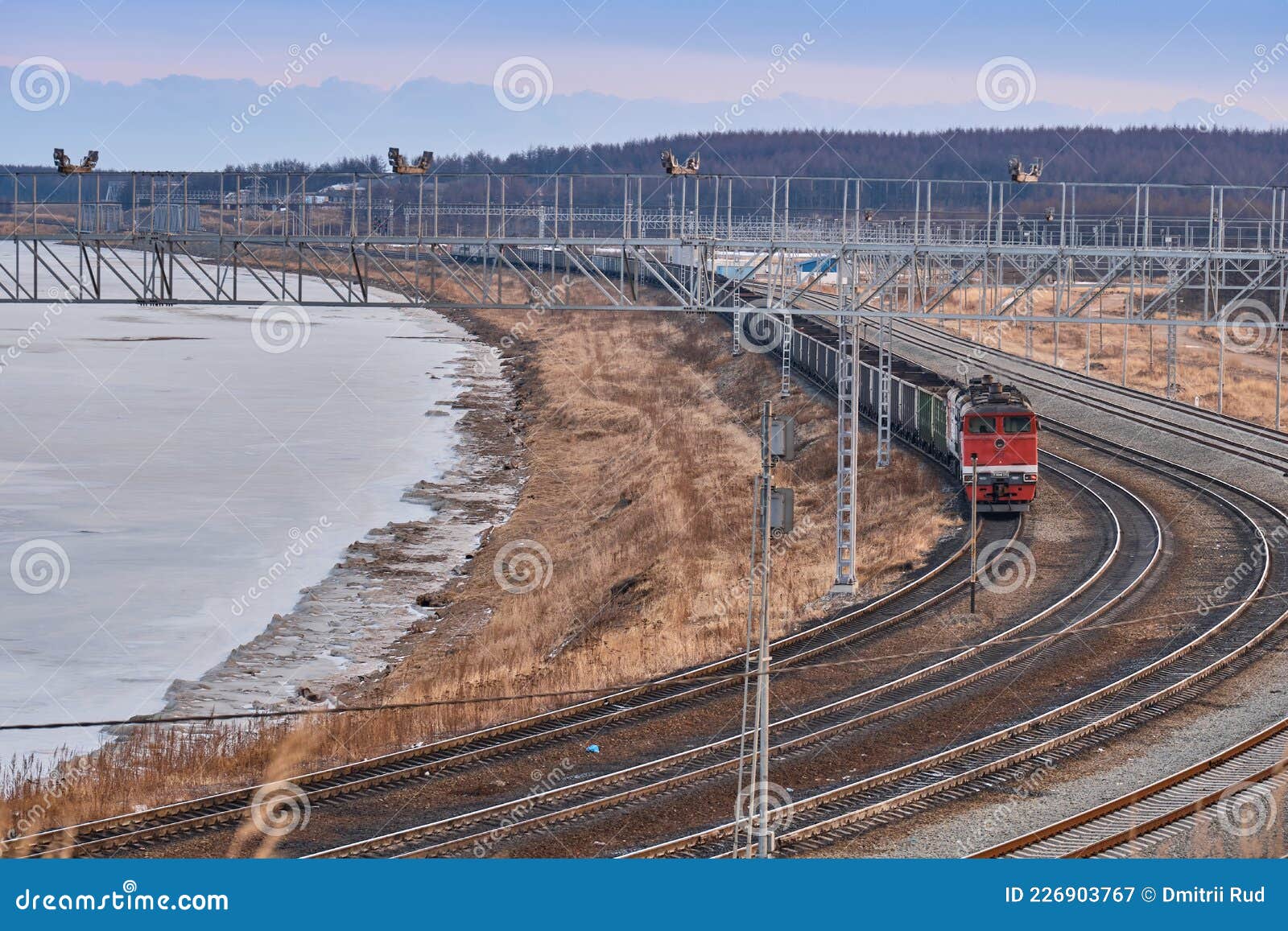 Vanino, Russia - Jan 18, 2021: Train Along the Seashore. Editorial ...
