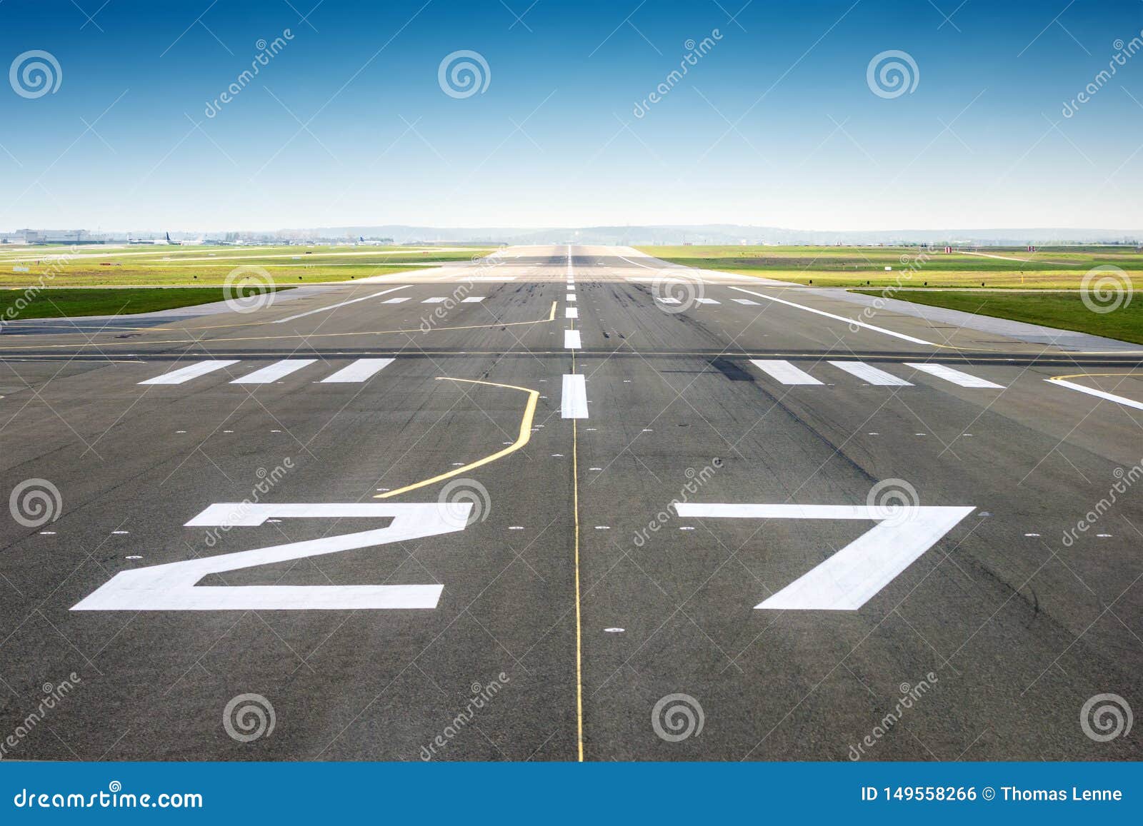 Vanishing Point of View from an Airport Track Stock Photo - Image of ...