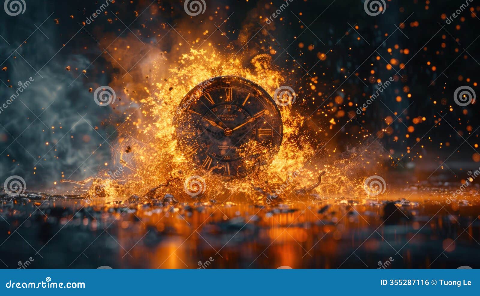 Vanishing Time: Clock on Light Background Running Out Stock ...