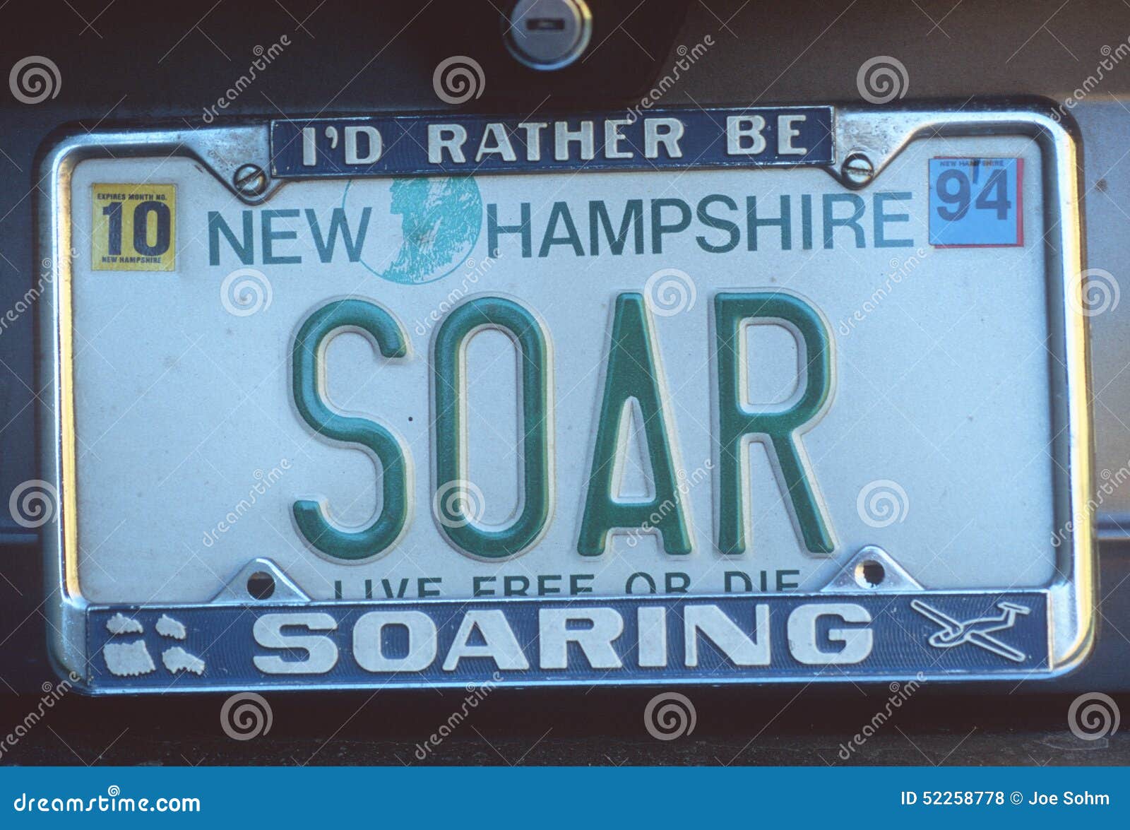 Vanity License Plate - New Hampshire Editorial Stock Photo - Image of ...