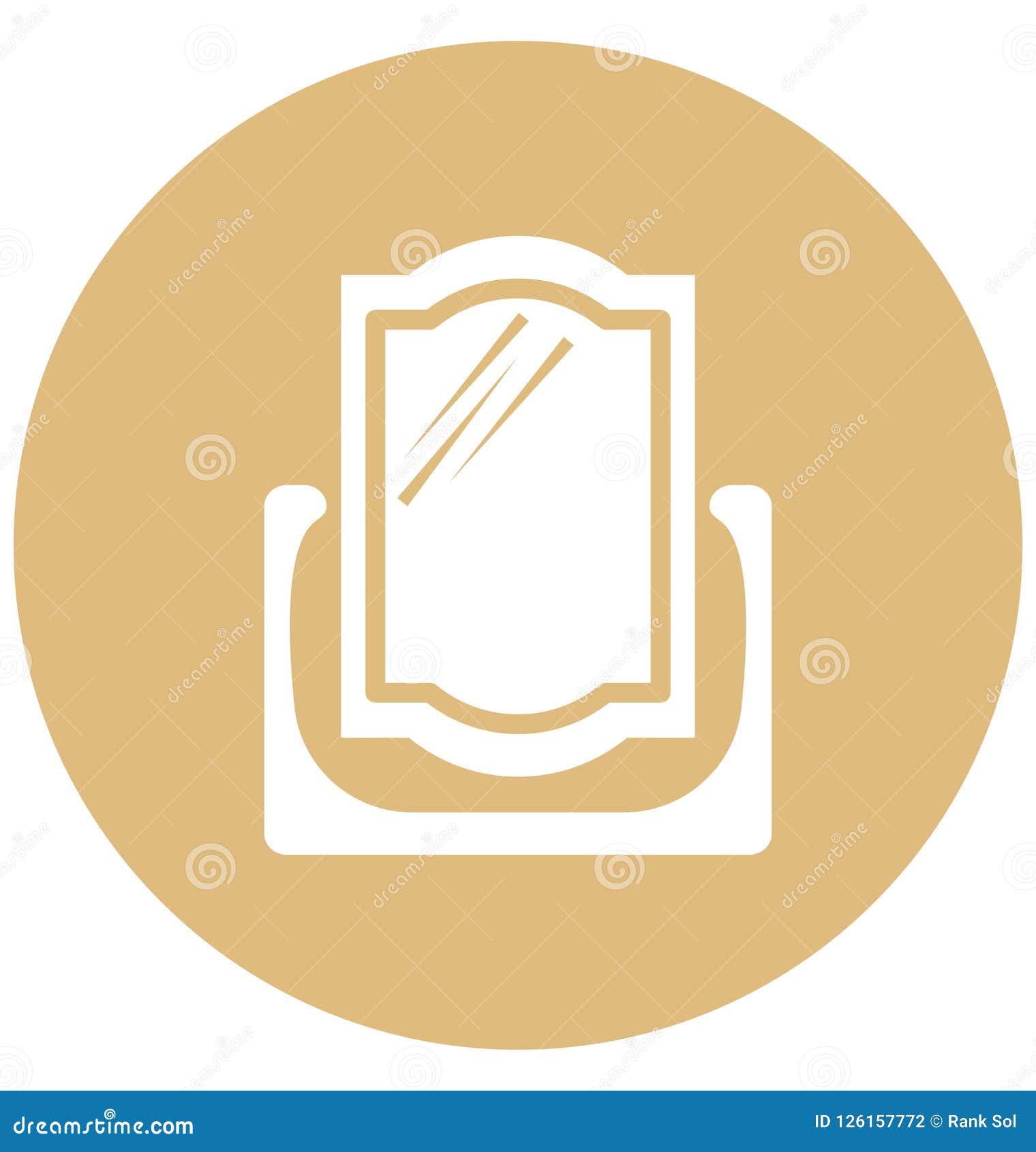 Vanity Mirror Isolate Vector Icon Editable Stock Vector - Illustration ...