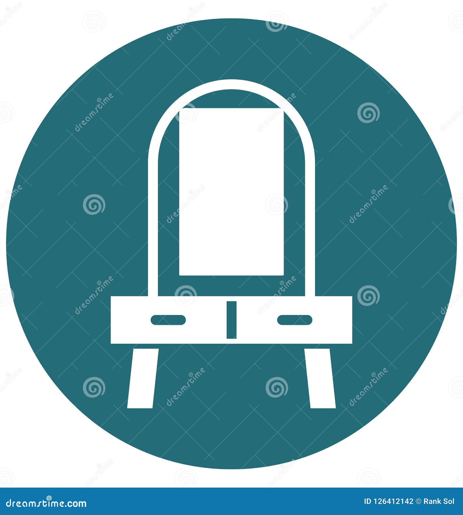 Vanity Table Isolate Vector Icon Editable Stock Vector - Illustration ...