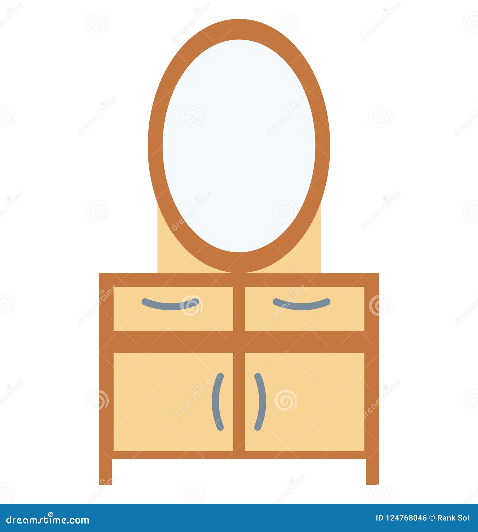 Vanity Table Isolated Vector Icon Editable Special for Beauty and Spa ...