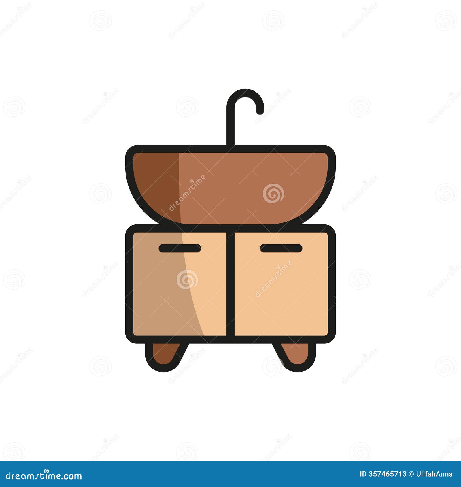 Vanity Unit Bathroom Icon Vector Basic Design Simple and Modern Stock ...