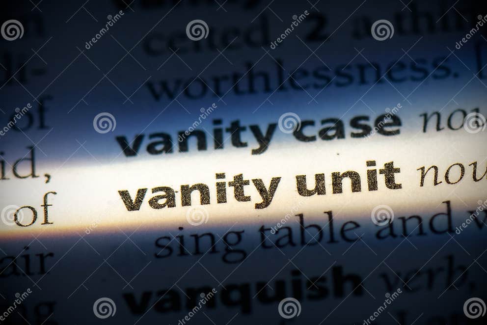 Vanity unit stock photo. Image of printed, unit, meaning - 161574462