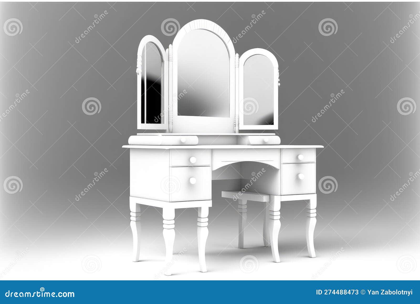 Vanity on a White Background. Generative AI Stock Illustration ...