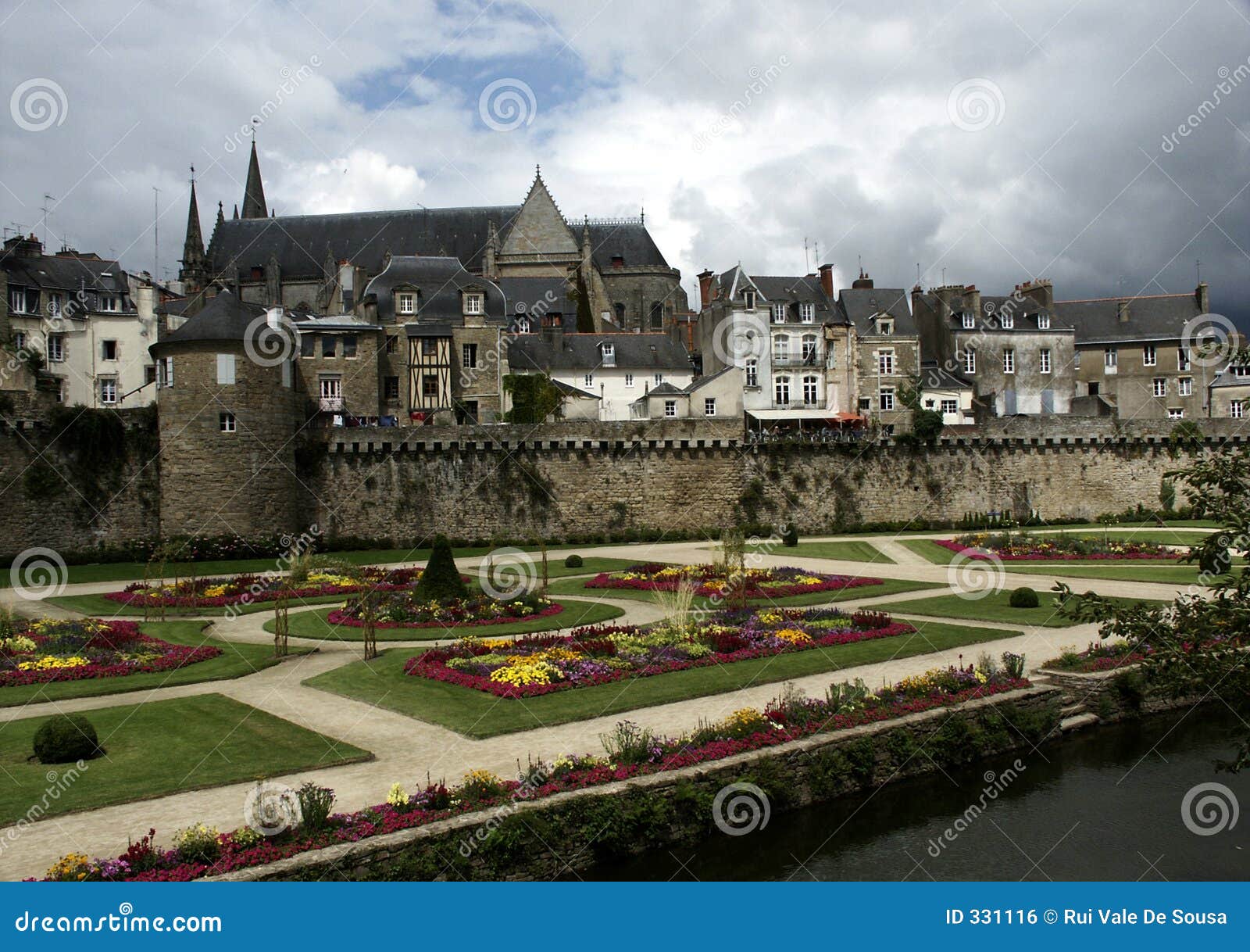 Vannes stock photo. Image of gardens, houses, france, city - 331116