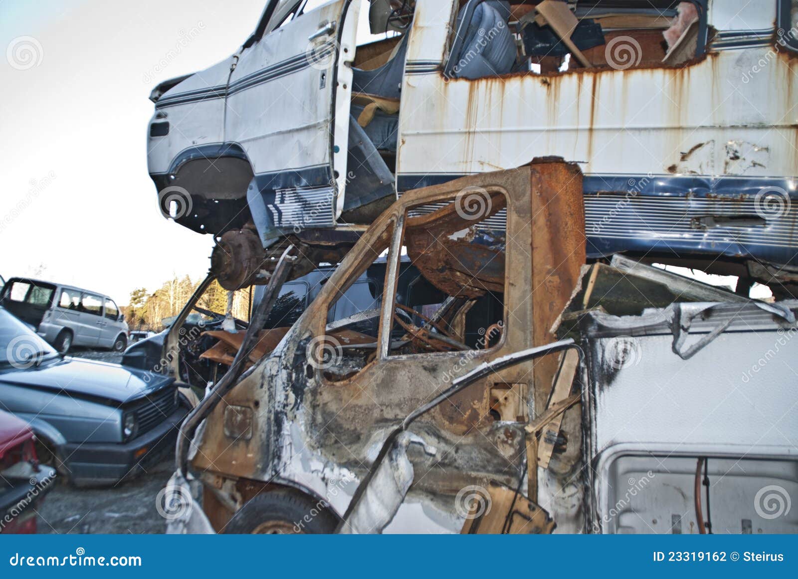 Vans. stock photo. Image of broken, dodge, chocks, rusty - 23319162