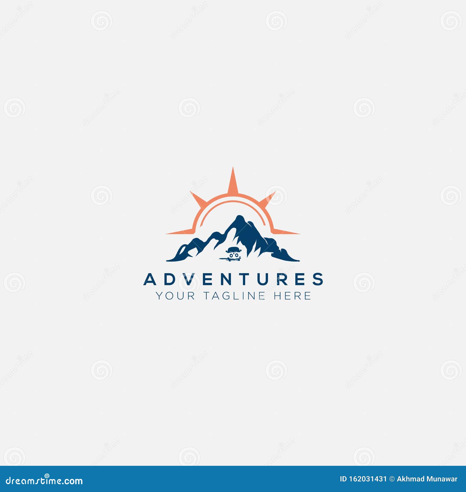 Vans Adventure Mountain and Compass Sun Logo Stock Vector ...