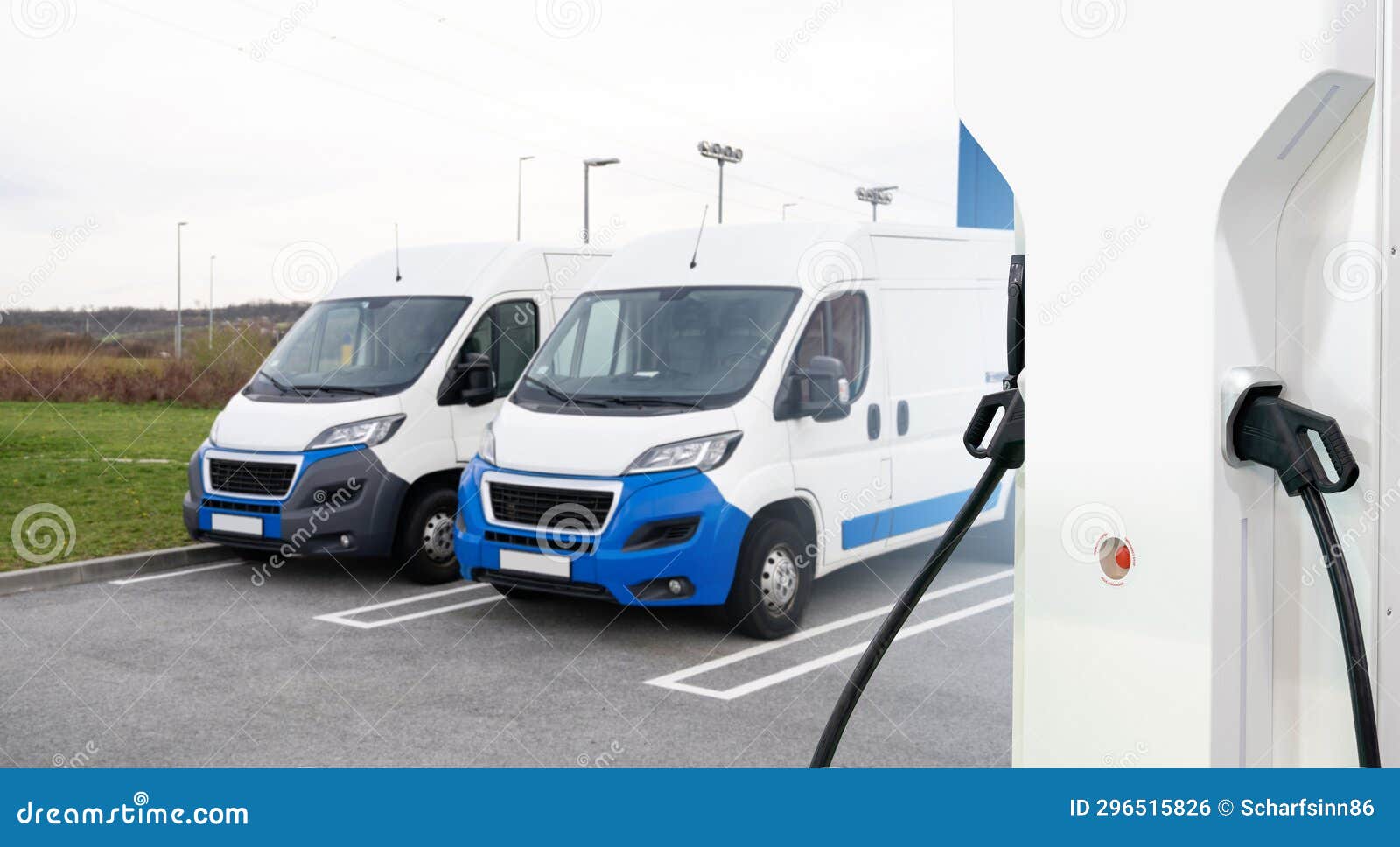Vans are Parked in Row. Commercial Fleet Stock Photo - Image of dealer ...