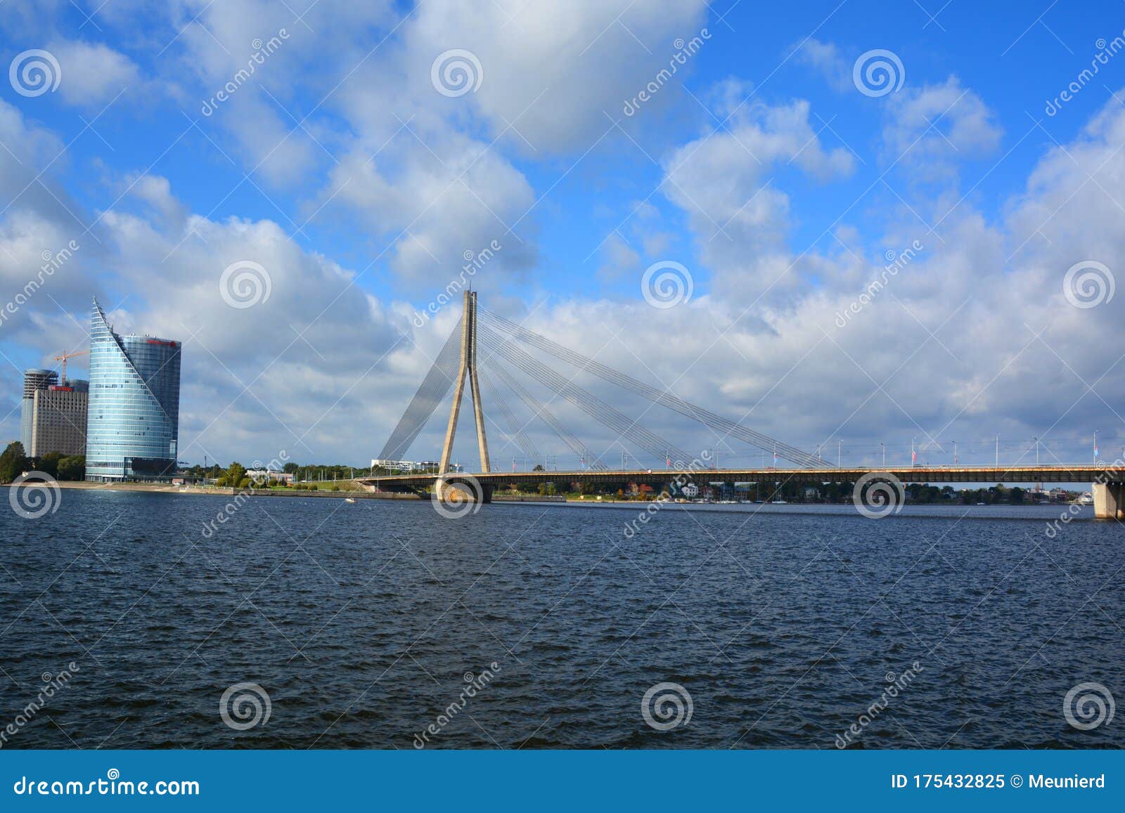 The Vansu Bridge in Riga editorial image. Image of financial - 175432825