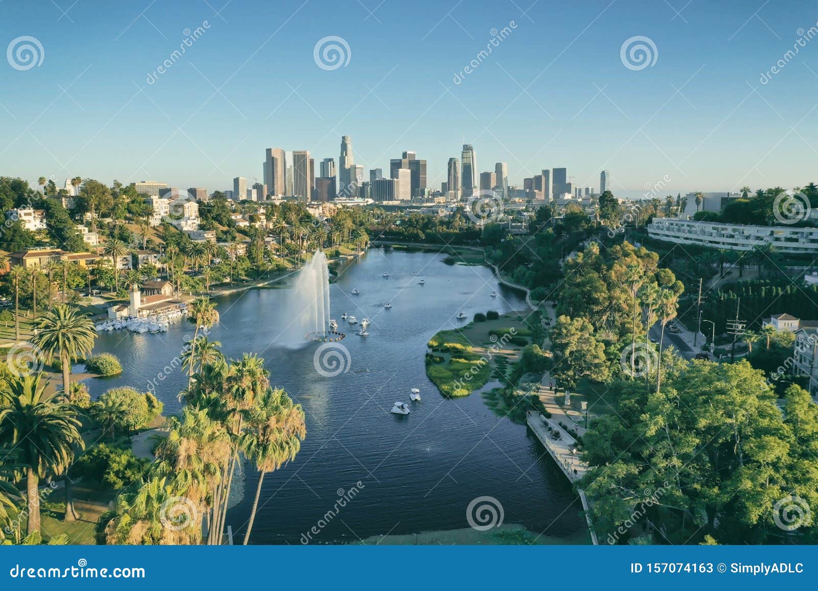 Vantage View of Los Angeles in California Stock Image - Image of ...