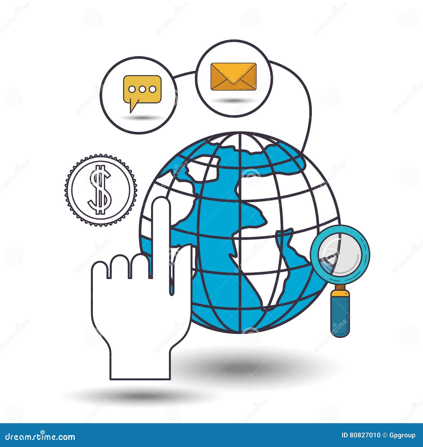 Vantagens Da Imagem Do Internet E Da Tecnologia Digital Ilustração do ...