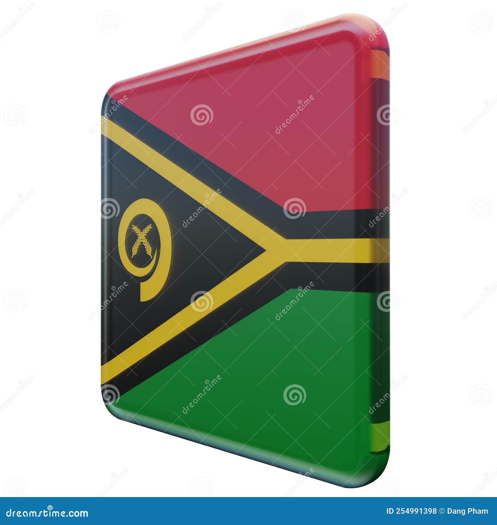 Vanuatu 3D flag stock illustration. Illustration of badge - 254991398