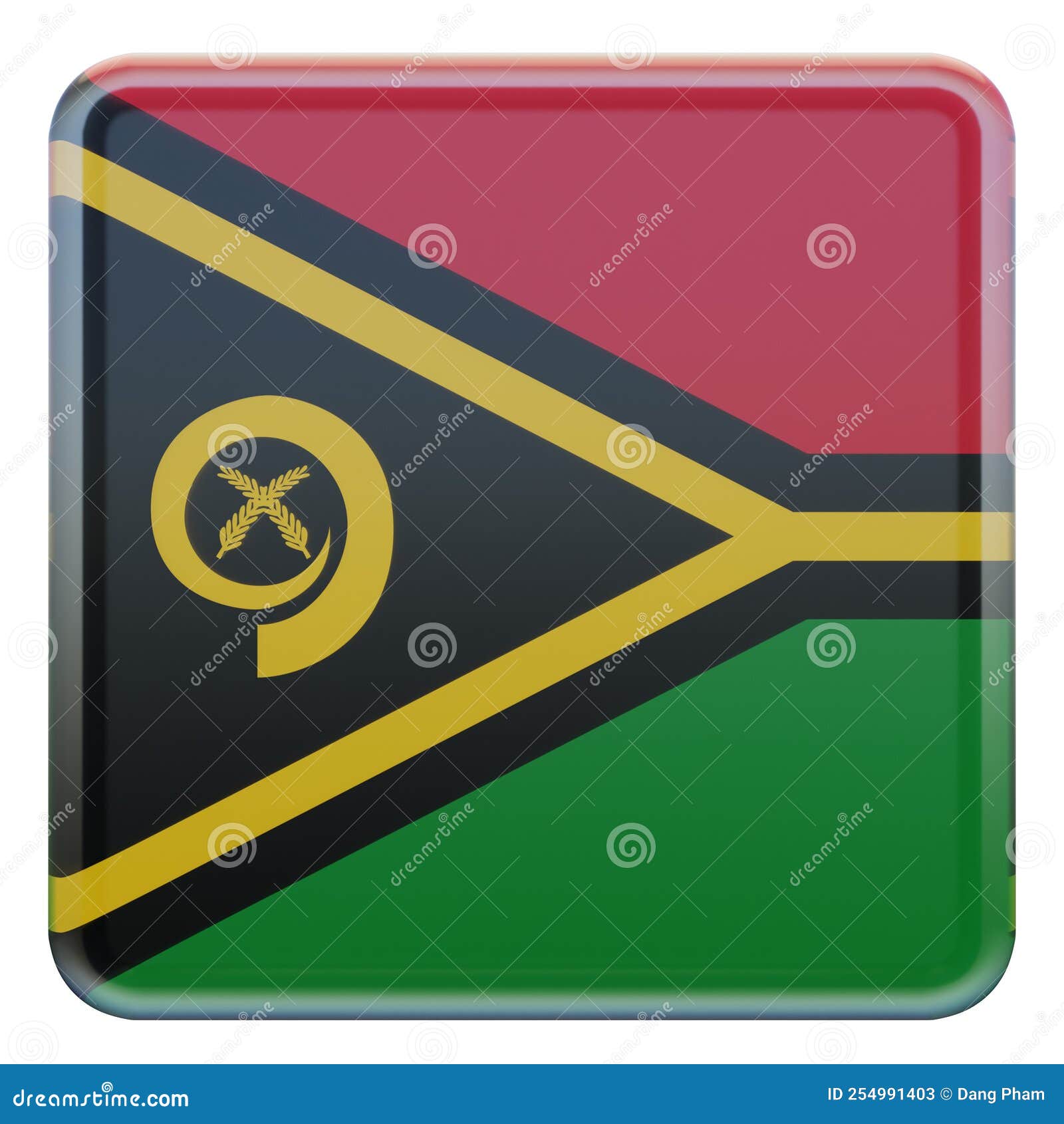 Vanuatu 3D flag stock illustration. Illustration of symbol - 254991403