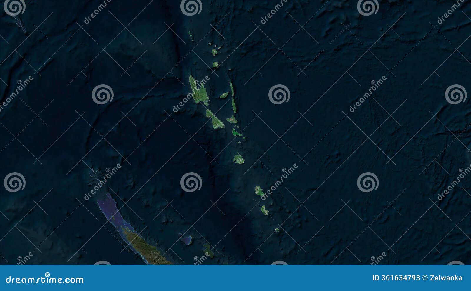 Vanuatu Highlighted. High-res Satellite Stock Illustration ...