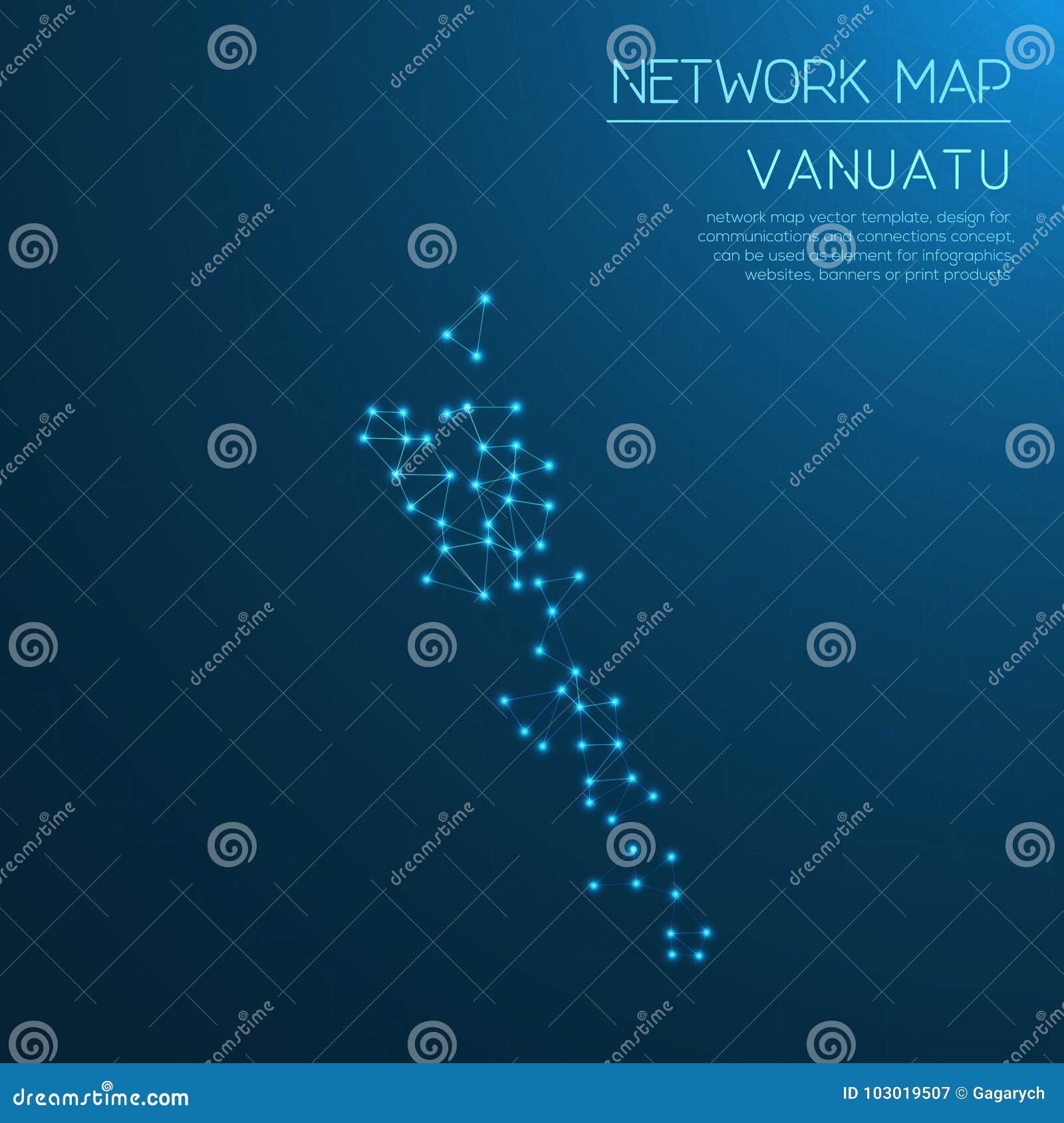 Vanuatu network map. stock vector. Illustration of line - 103019507