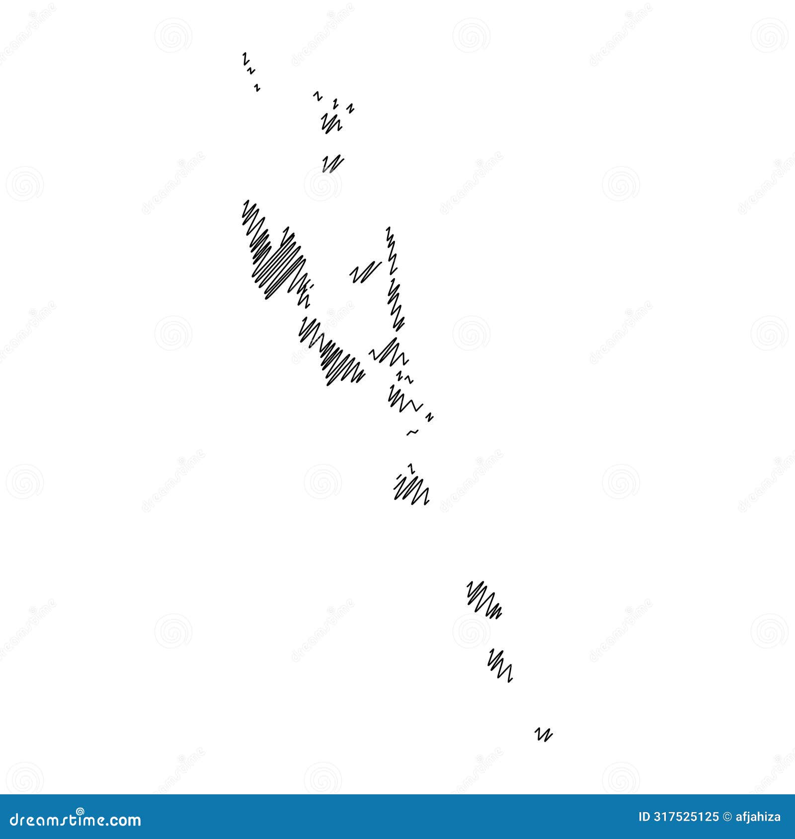 Vanuatu Thread Map Line Vector Illustration Stock Vector - Illustration ...