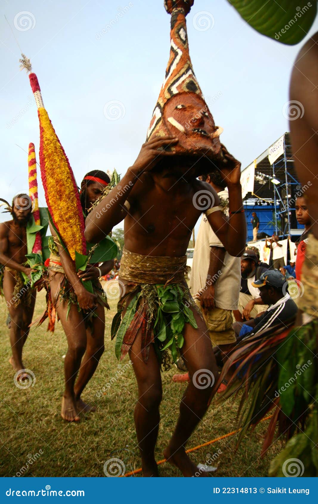 Vanuatu tribal village man editorial stock photo. Image of costume ...