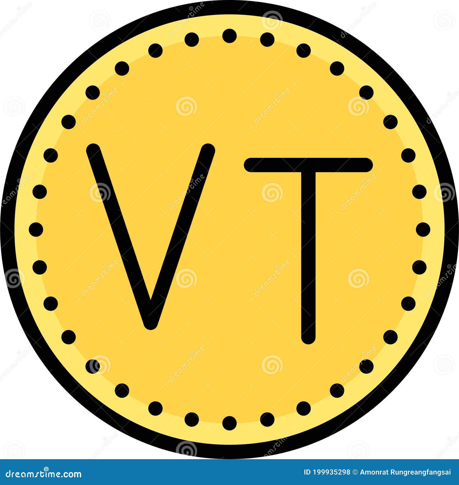 Vanuatu Vatu Coin Icon, Currency of Vanuatu Stock Vector - Illustration ...