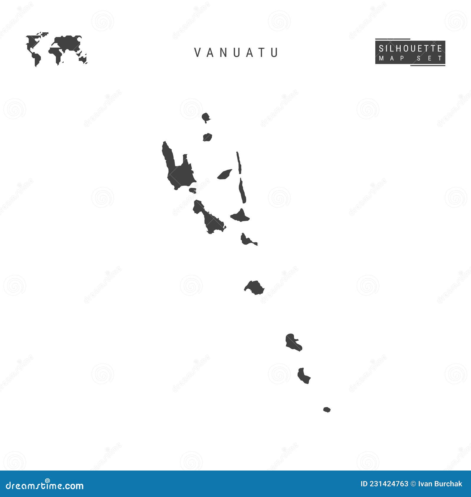 Vanuatu Map Detailed, Islands And City With Names, Classic Maps Design ...