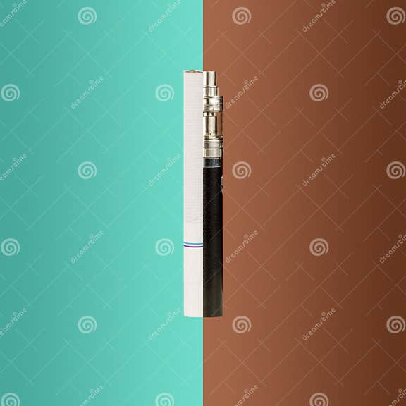 The Vape and Cigarettes. Collage Stock Photo - Image of addiction ...