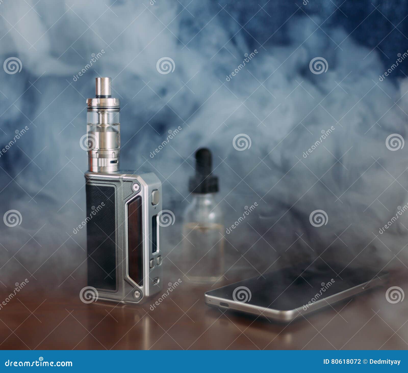 Vape Devices, E-cigarette for Vaping, Liquid in the Bottle and Mobile ...