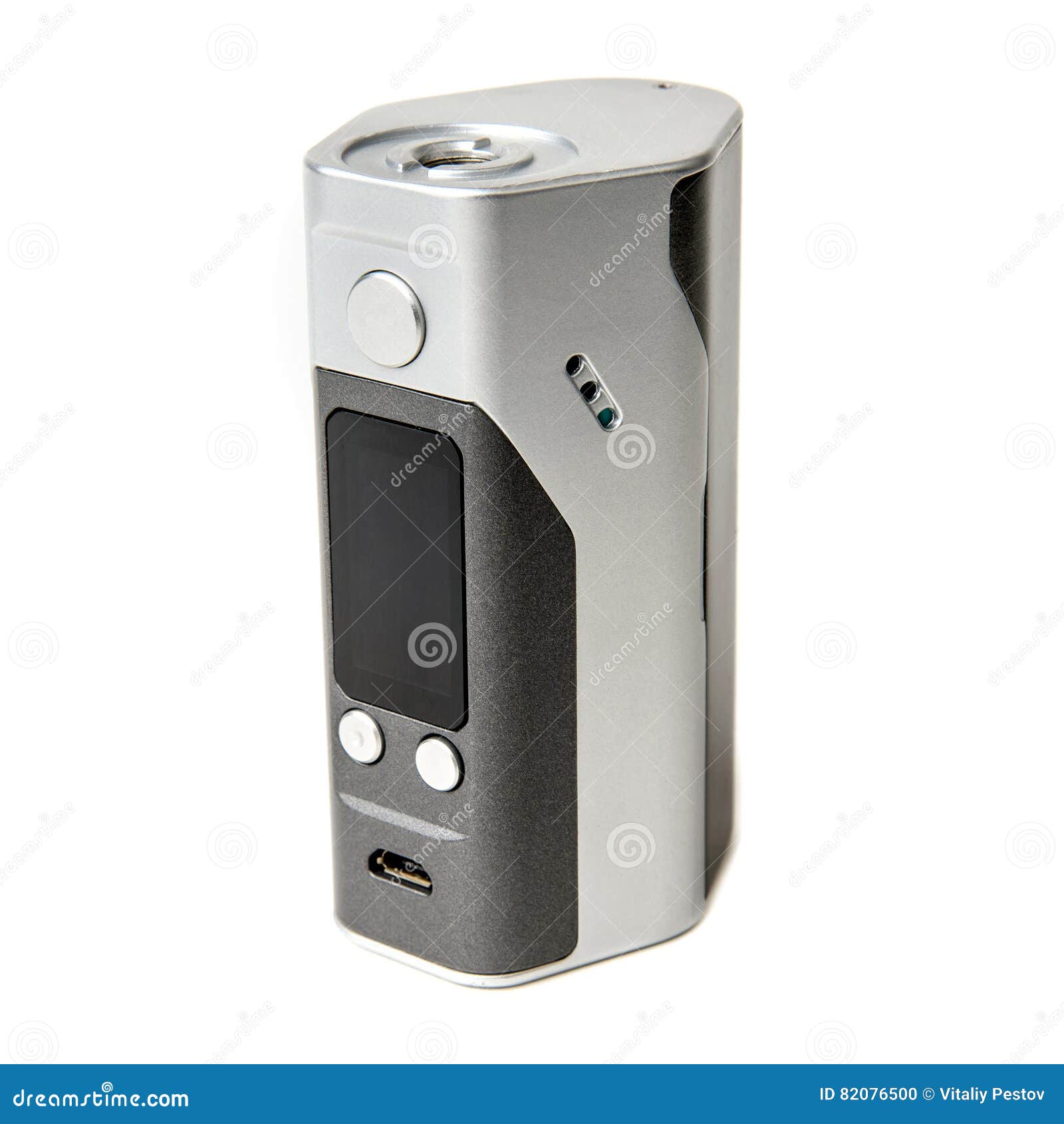 Vape. E-cigarette Vaping Box Mod Isolated. RDA. Rebuildable Dripping ...