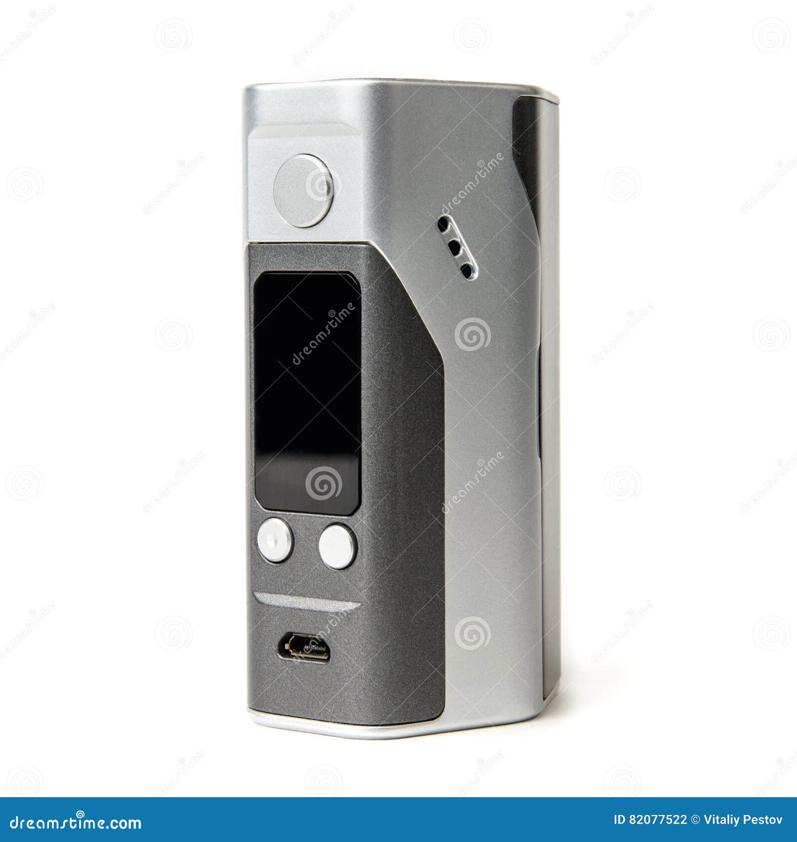 Vape. E-cigarette Vaping Box Mod Isolated. RDA. Rebuildable Dripping ...