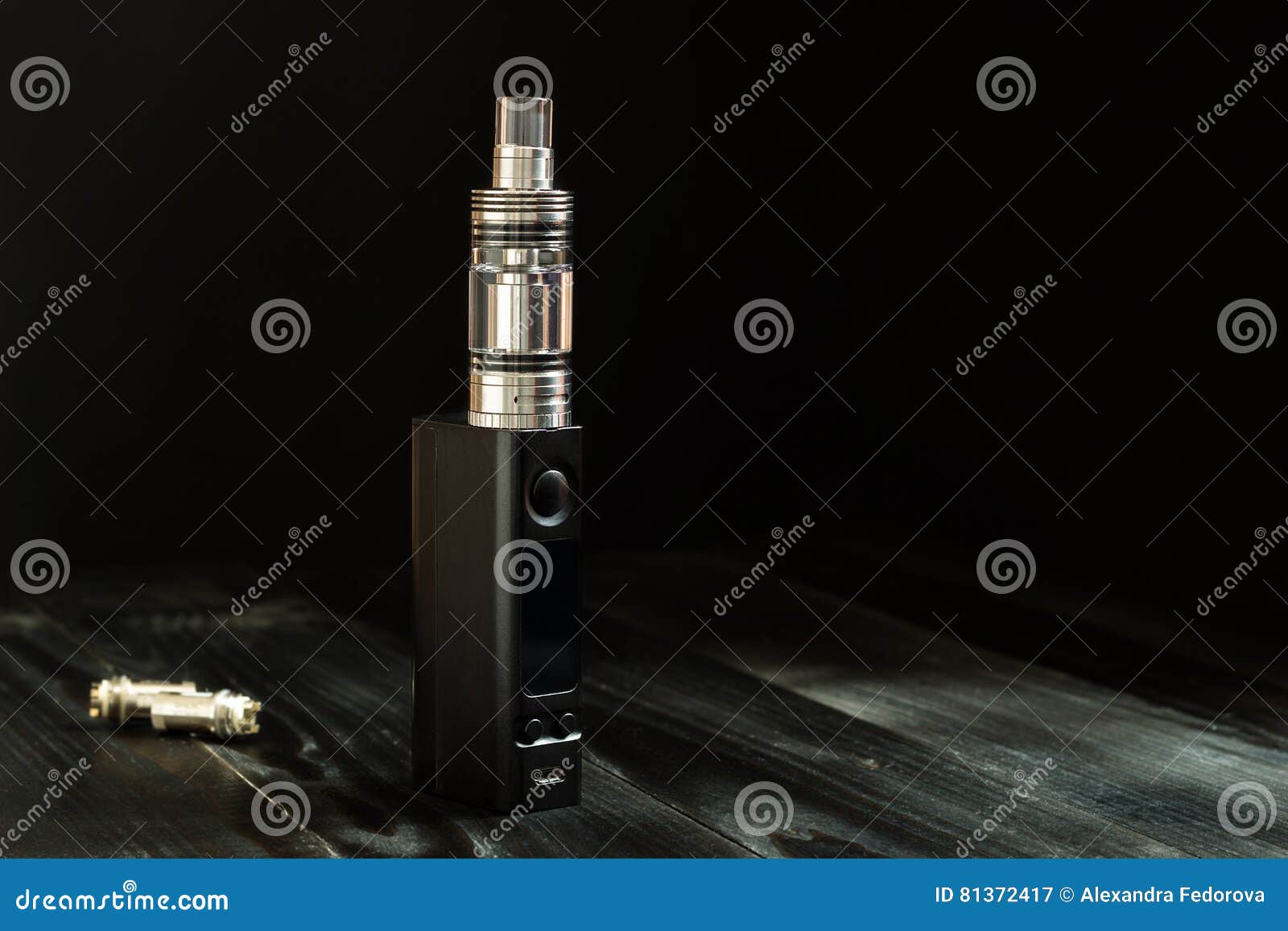Vape or E-cigarette. Vaping Set on the Table. Stock Image - Image of ...