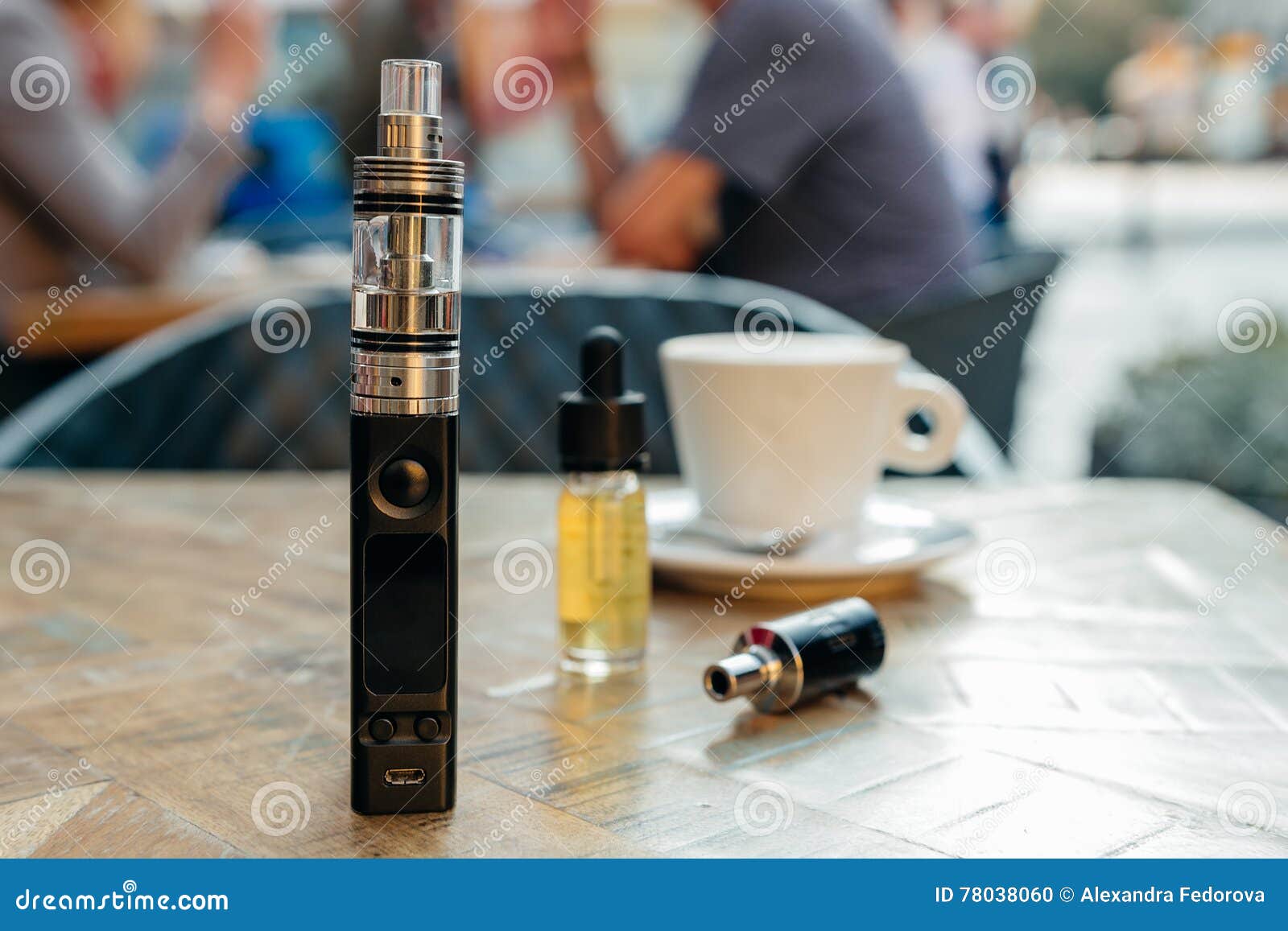 Vape or Electronic Cigarette on the Table Stock Photo - Image of coil ...