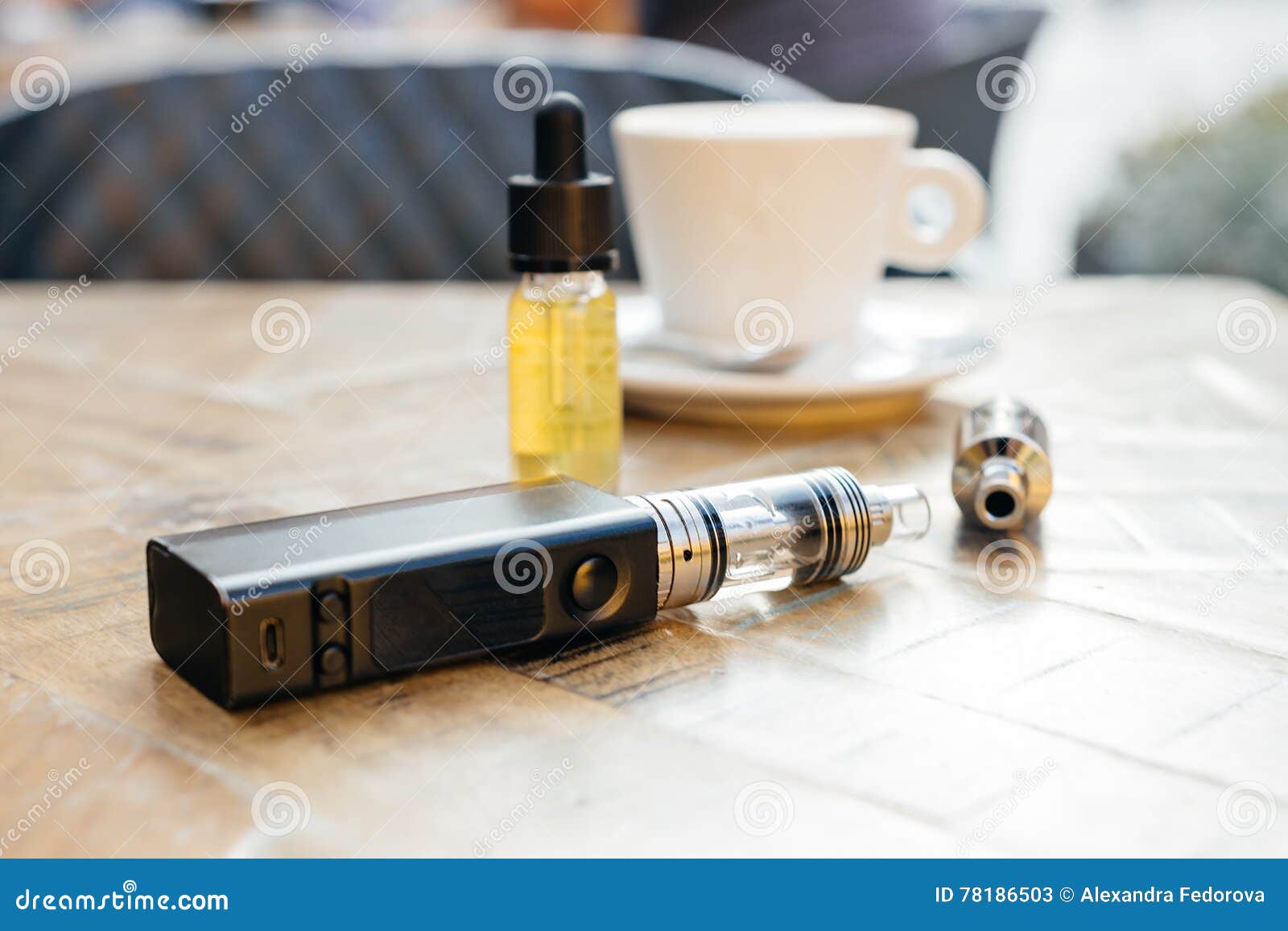 Vape or Electronic Cigarette on the Table Stock Image - Image of modern ...