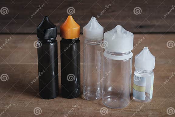 Vape Liquid Plastic Bottle Packaging . Bottle Vape Stock Photo - Image ...