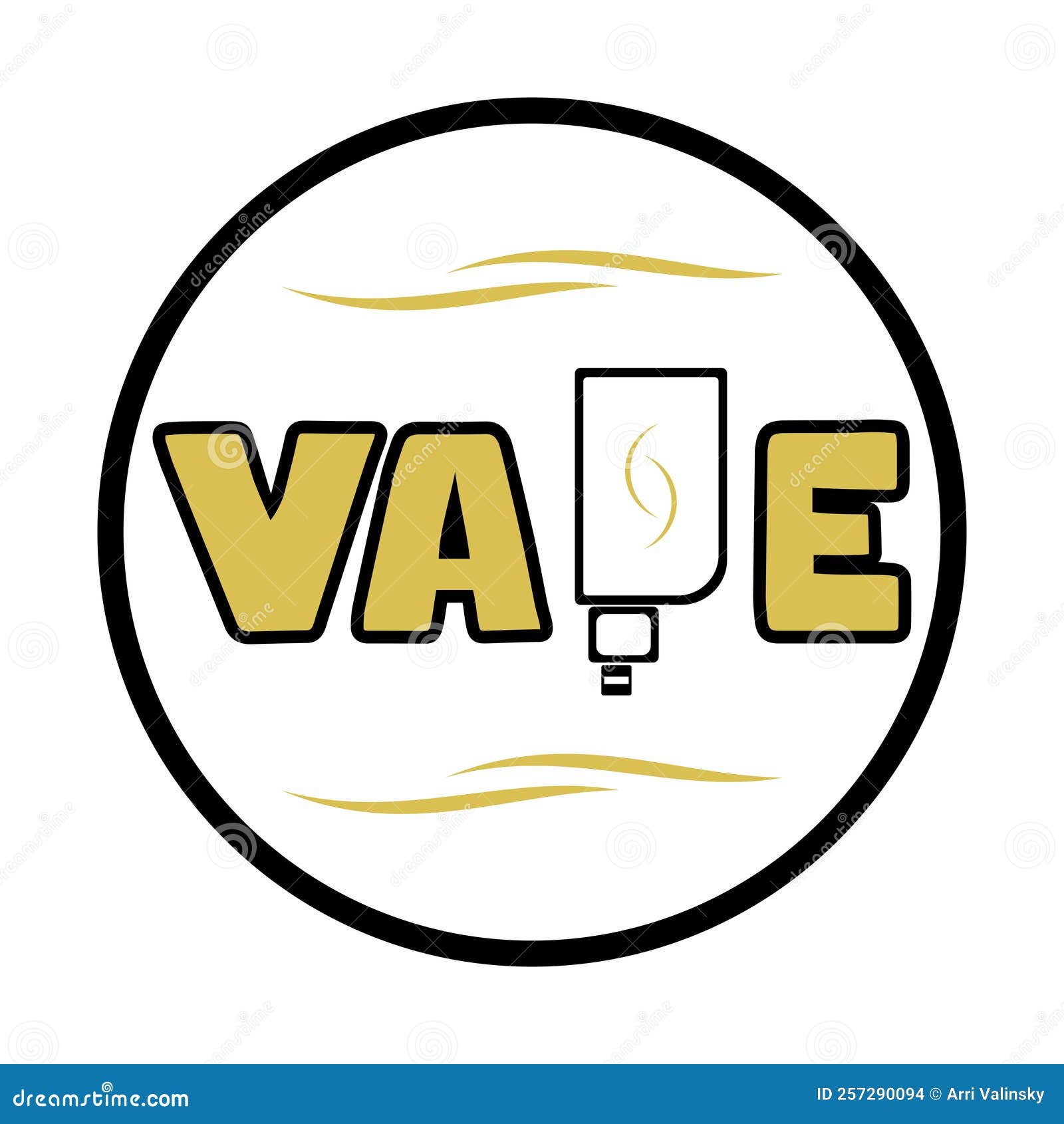 Beautiful Vape Logo with Vape Illustration Inside the Logo Stock Vector ...