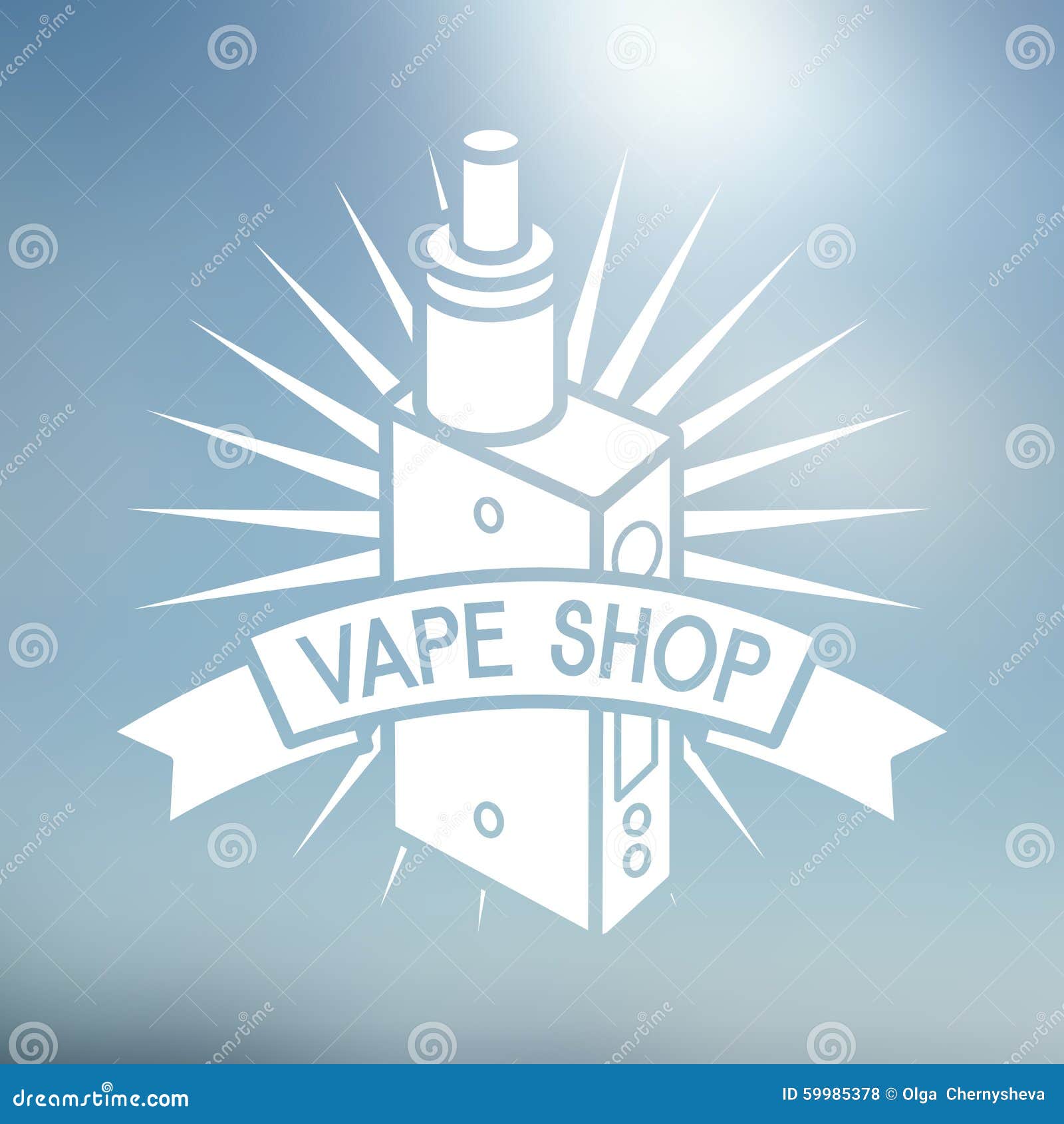 Vape Shop Logo Vector Illustration | CartoonDealer.com #57851438