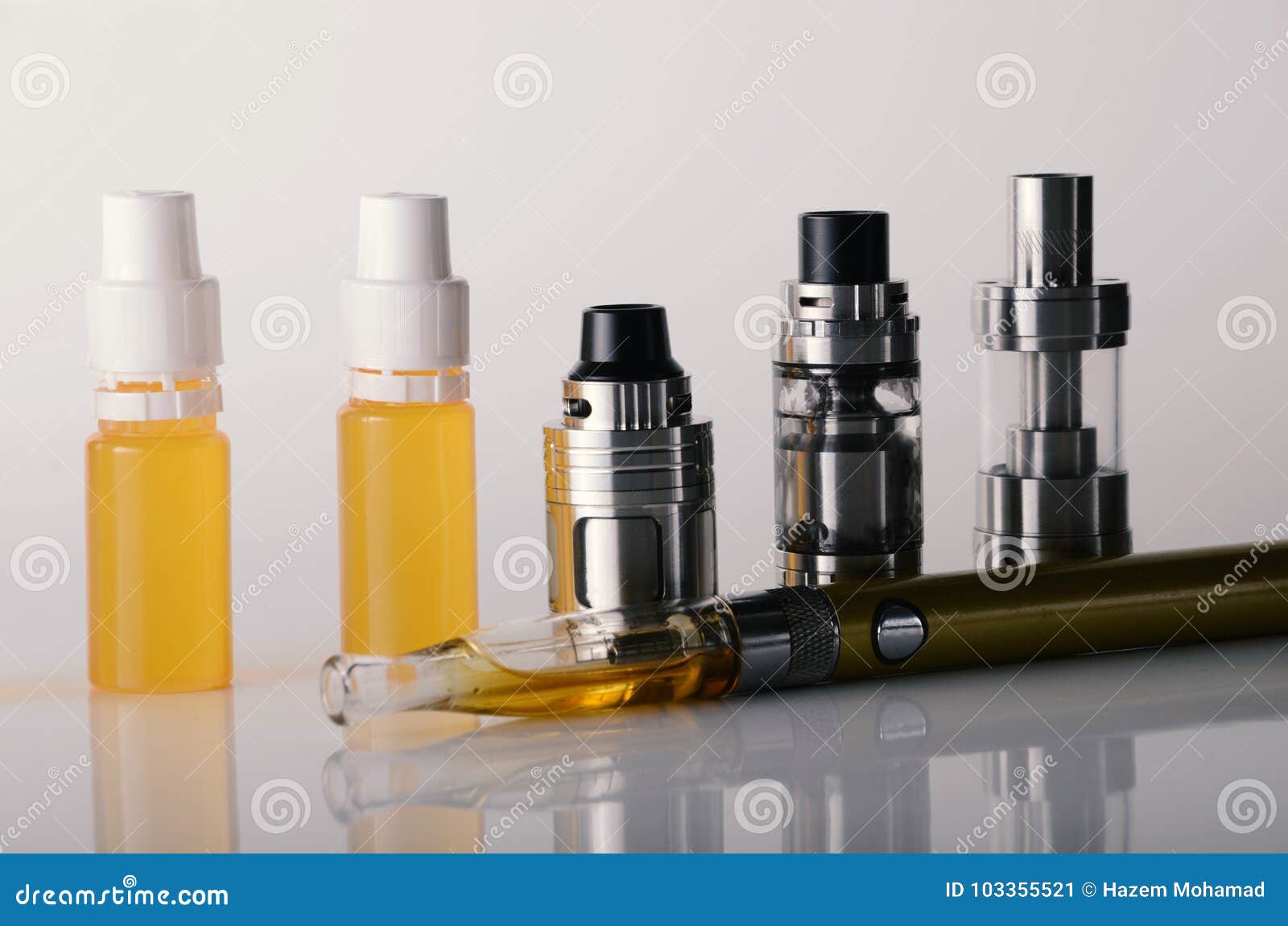 Vape Tanks and E Liquid for Electronic Cigarette or E C Stock Image ...