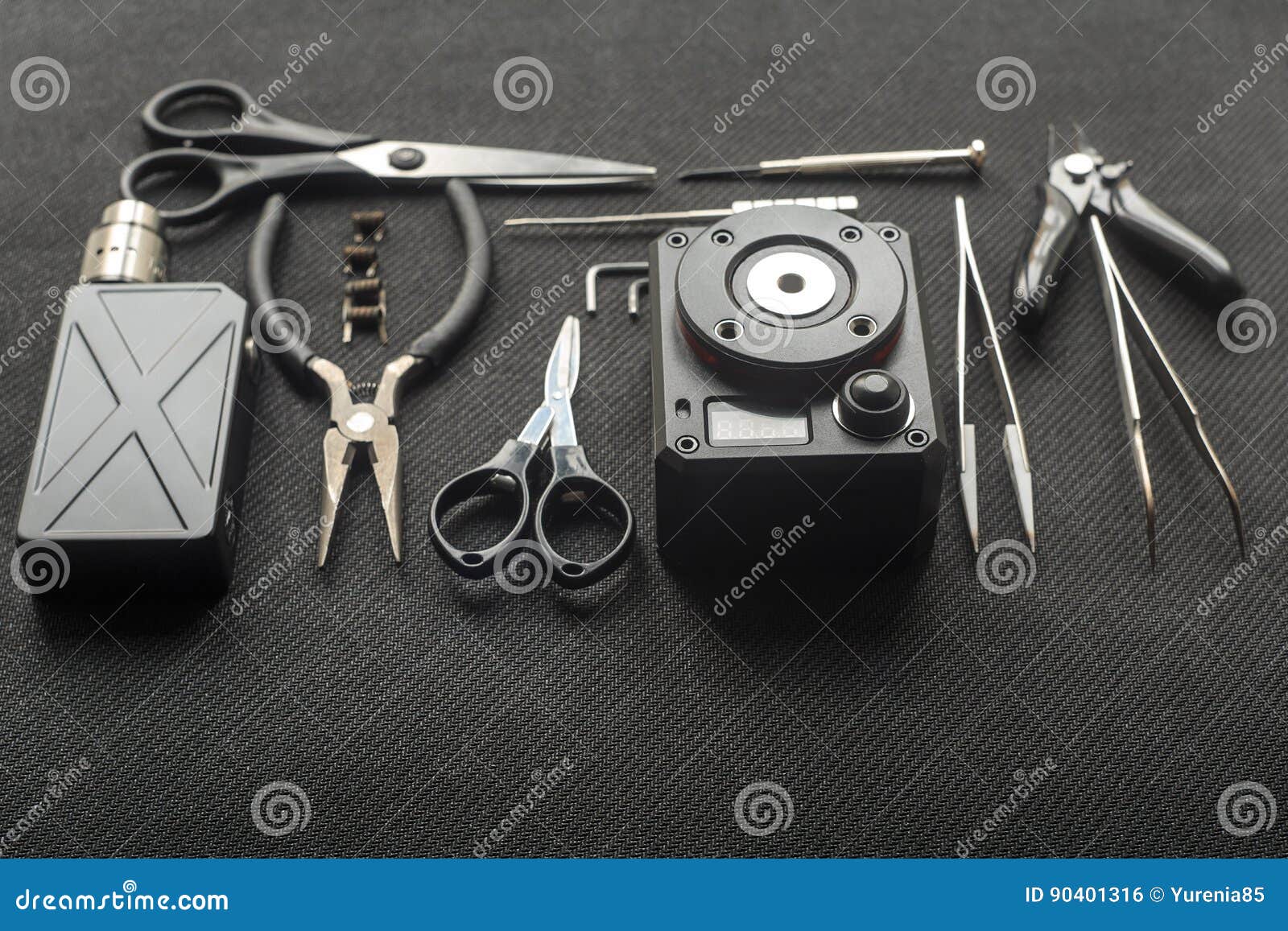 Vape Or E-cigarette. Vaping Set On The Table. Stock Photo ...