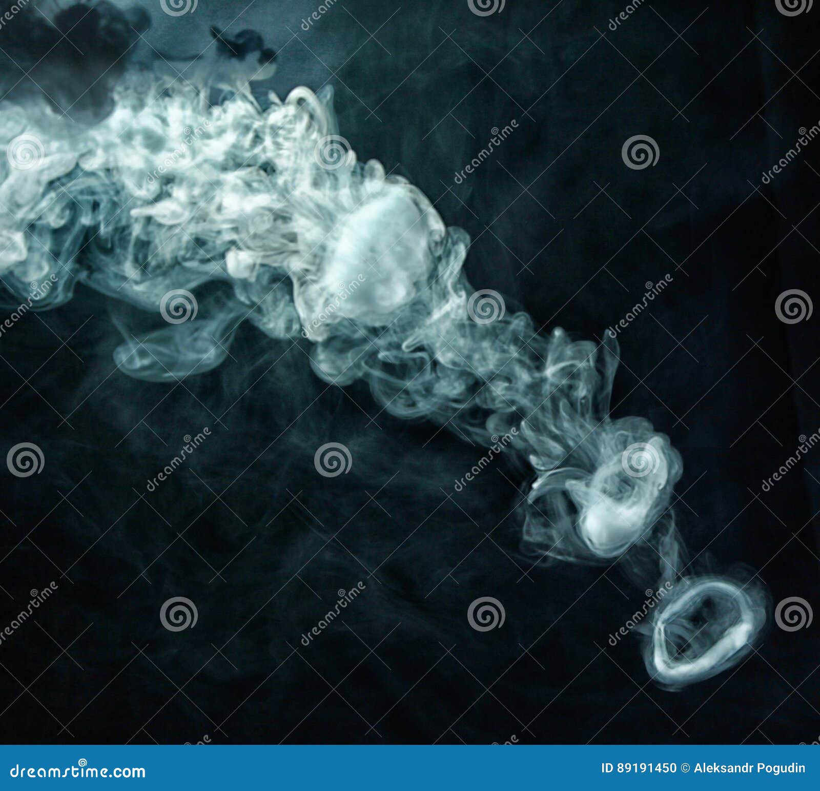 Vape Trick Waterfall In Performance Of Vaper On Dark Background Stock ...