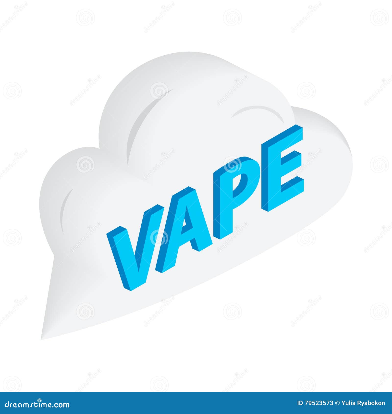Vape Word Cloud Icon, Isometric 3d Style Stock Vector - Illustration of ...