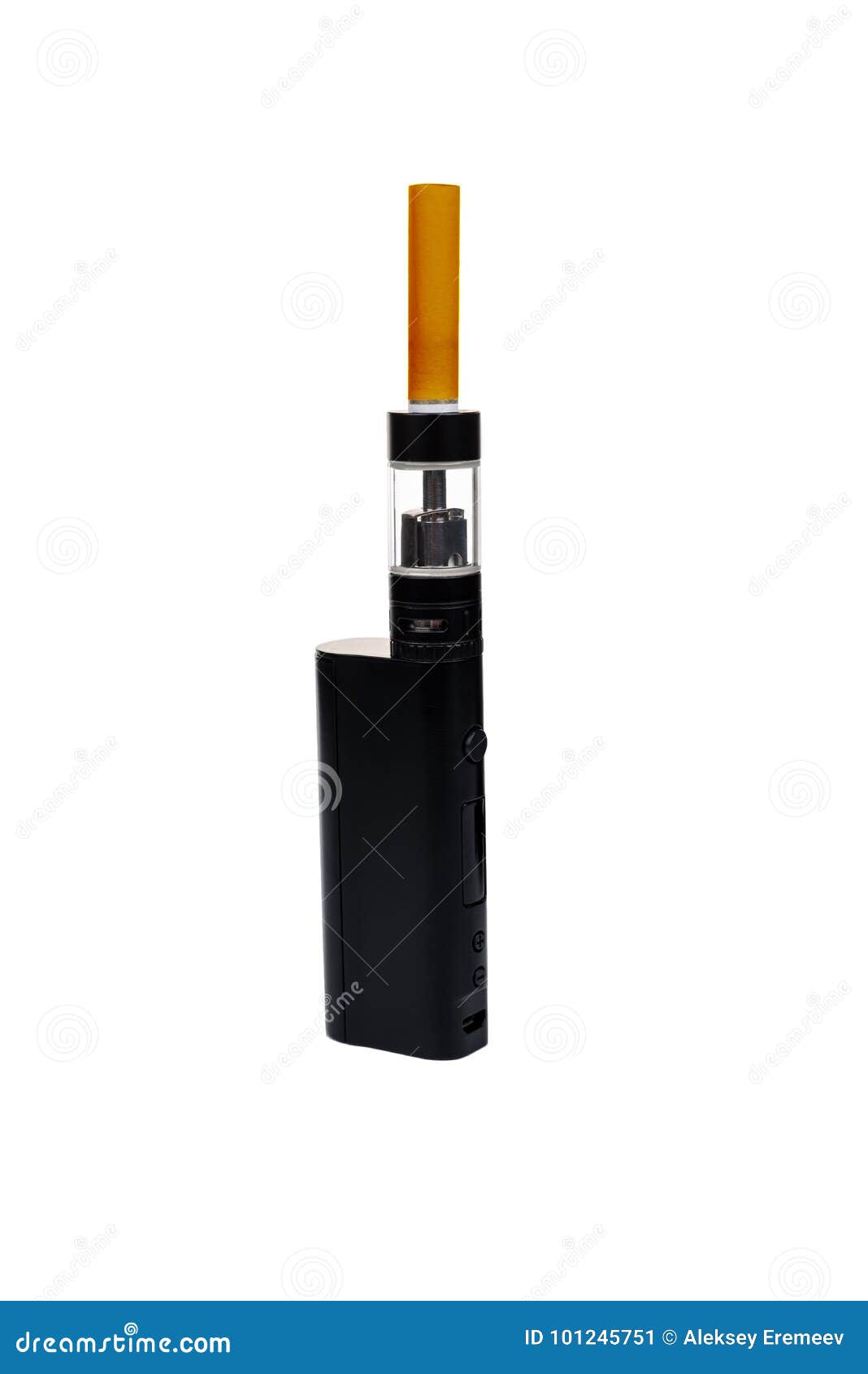 Vape with a Yellow Filter of the Cigarette Inside Stock Image - Image ...