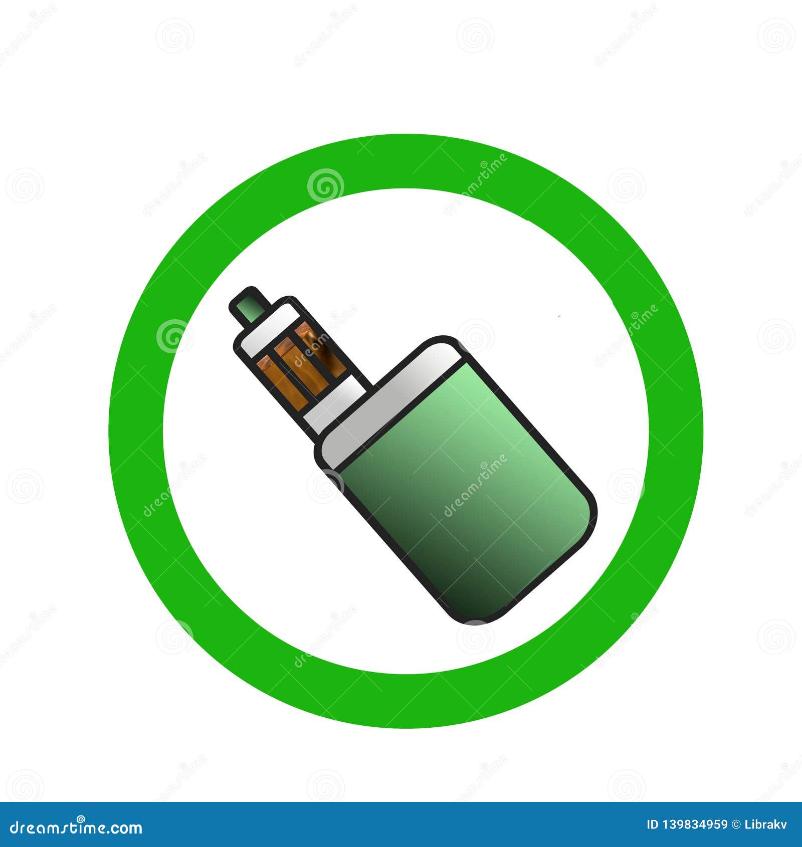 Vaping Allowed Sign on a White Stock Illustration - Illustration of ...