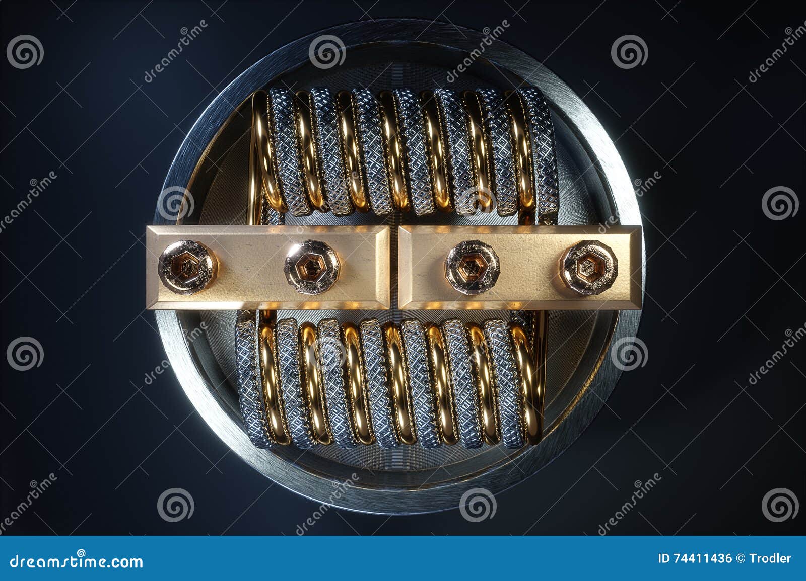 Vaping Atomizer with Clapton Coil. 3d Rendering Stock Illustration ...