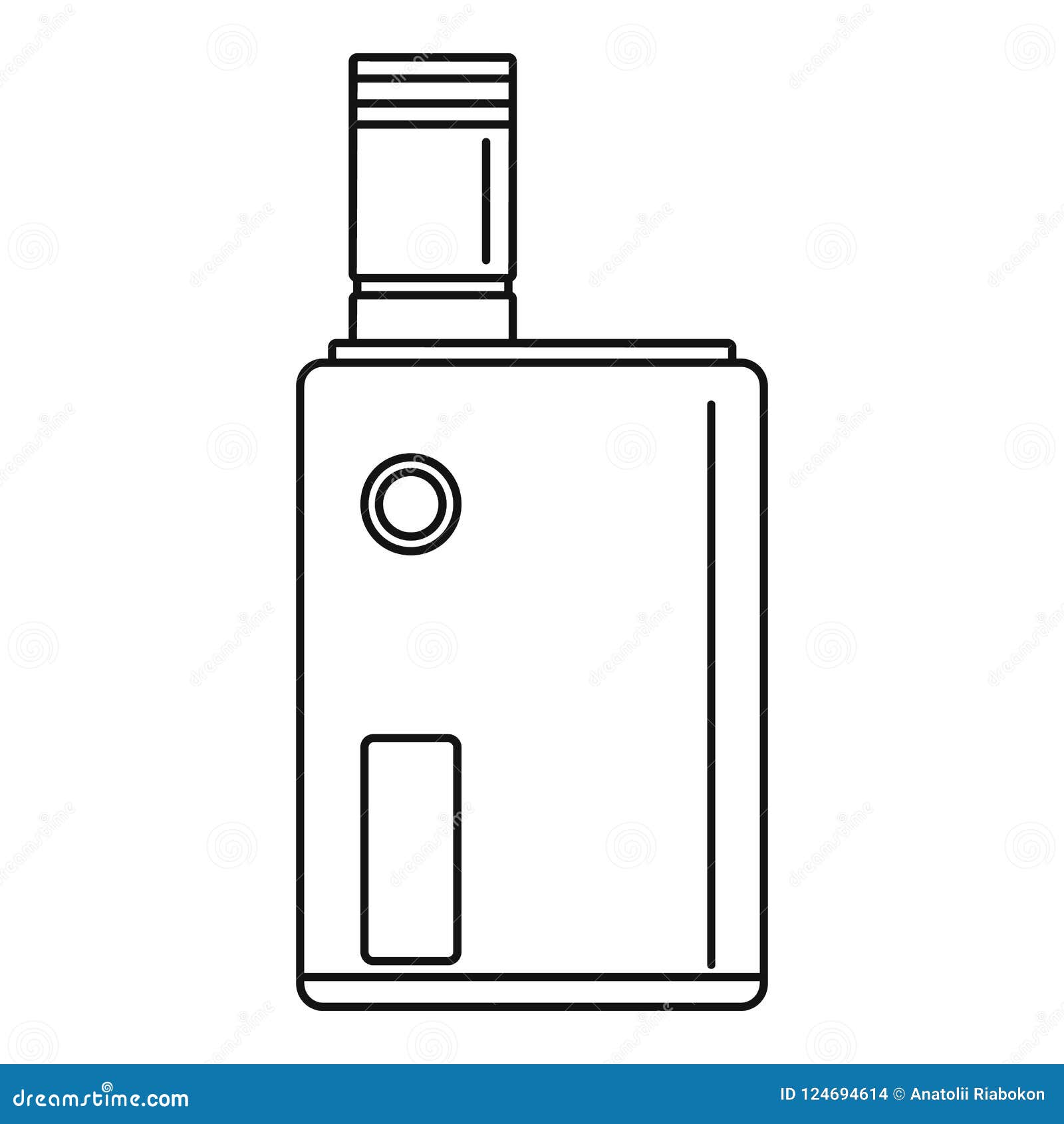 Vaping Box Icon, Outline Style Stock Illustration - Illustration of ...