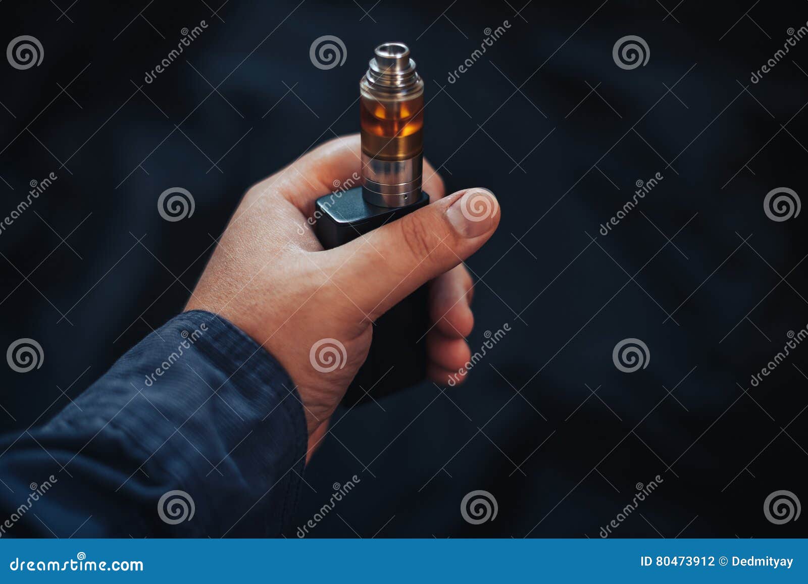 Vaping Device in in the Man`s Hand. Electronic Cigarette, Vape Stock ...