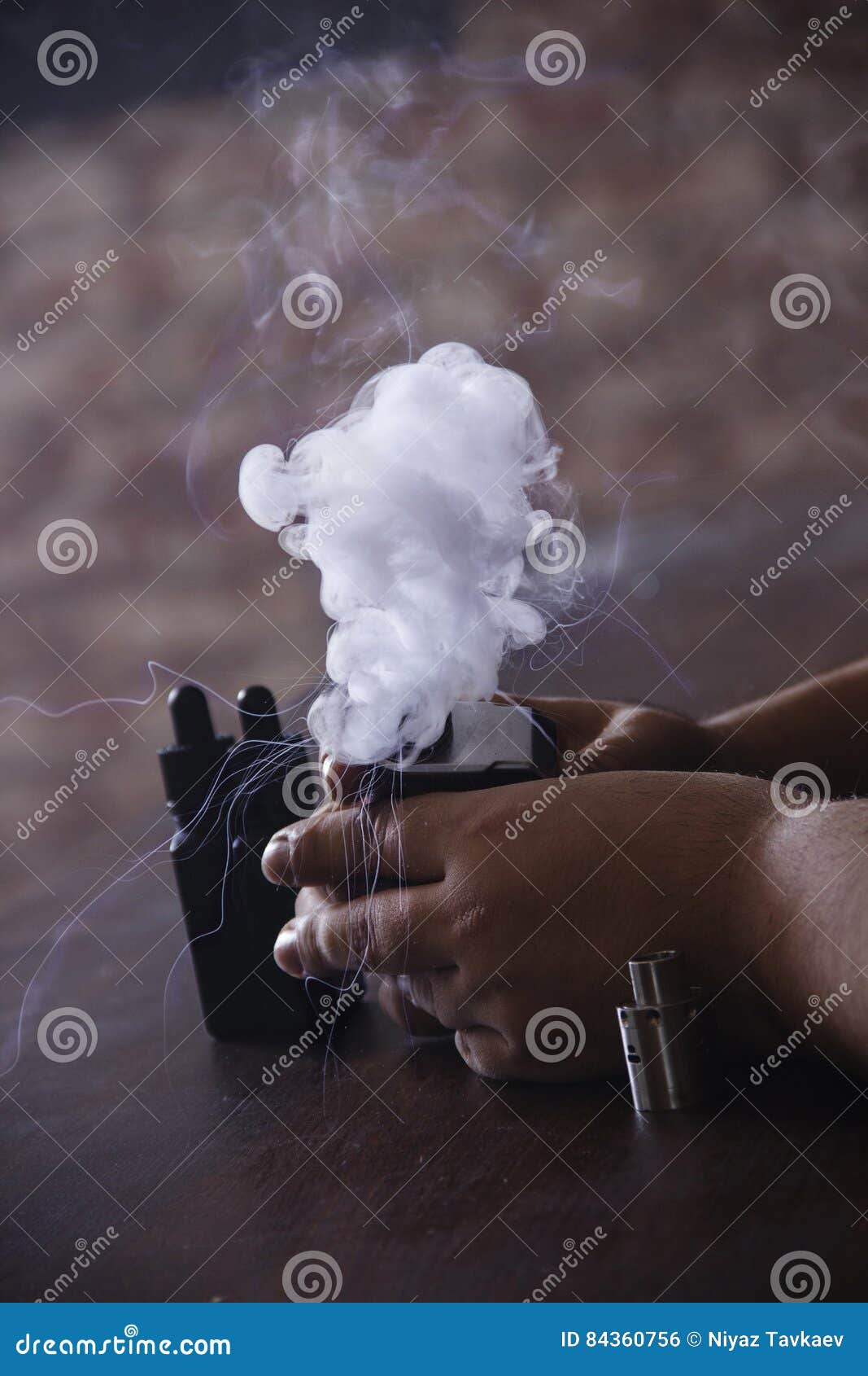 Vaping Device in in the Man`s Hand. Stock Photo - Image of cigarette ...