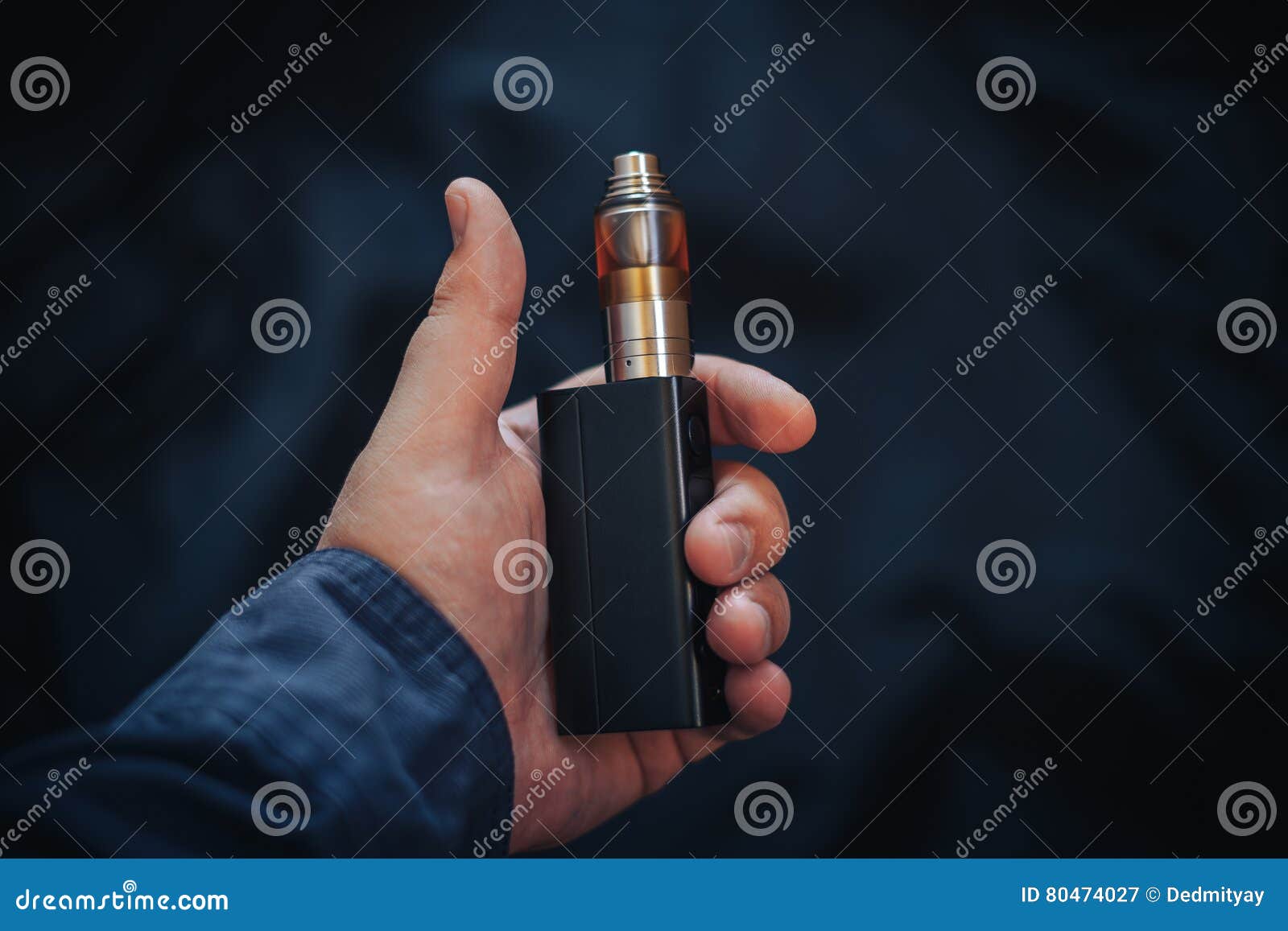 Vaping Device in in the Man`s Hand. Electronic Cigarette, Vape Stock ...