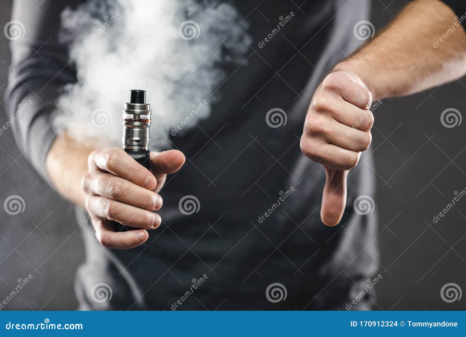 Vaping E-liquid from an Electronic Cigarette Stock Photo - Image of ...