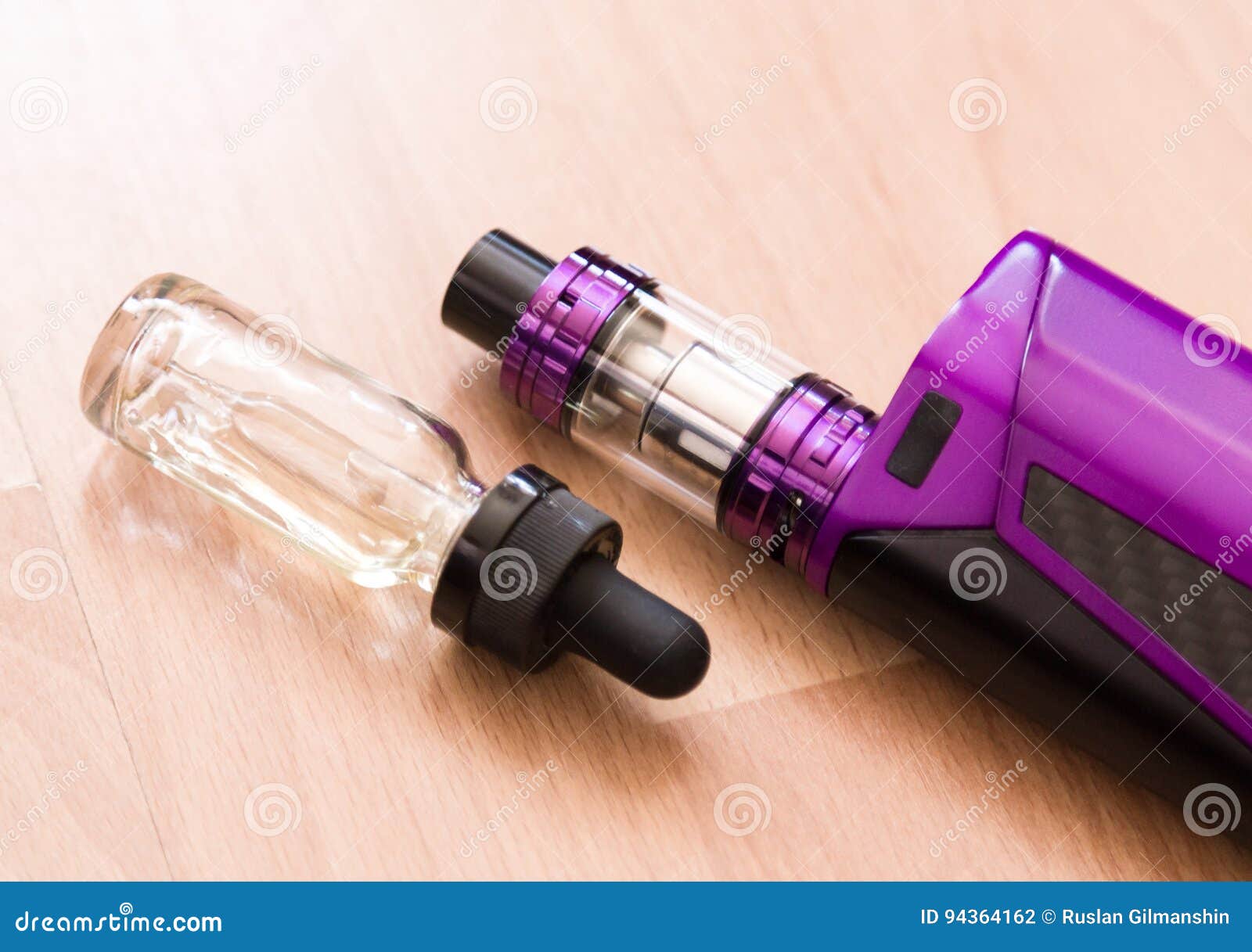 Vaping Electronic Mod and Vape Liquid. Stock Photo - Image of flavor ...